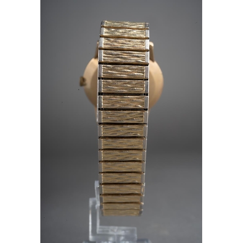Rotary men's 9ct gold faced wrist watch