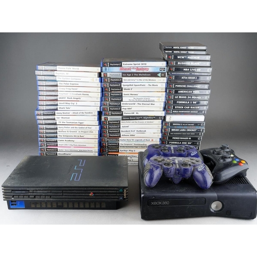 Three boxes of PlayStation and PlayStation 2 games, console and other ...