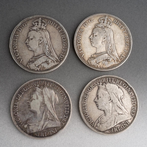 4 x UK silver Crowns