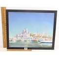 Charles Patrickson (XX), oil on canvas of boats in a harbour, signed ...