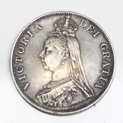 1887 Queen Victoria double florin coin, approx 22.75g gross
