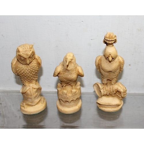 Composite bird chess set