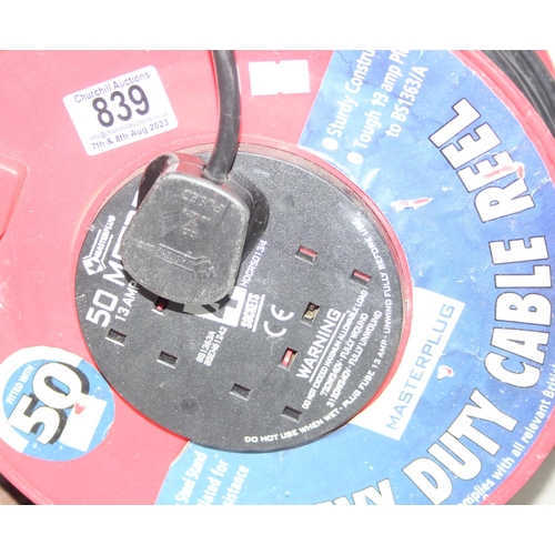 Masterplug Heavy duty 50 meter extension cable reel