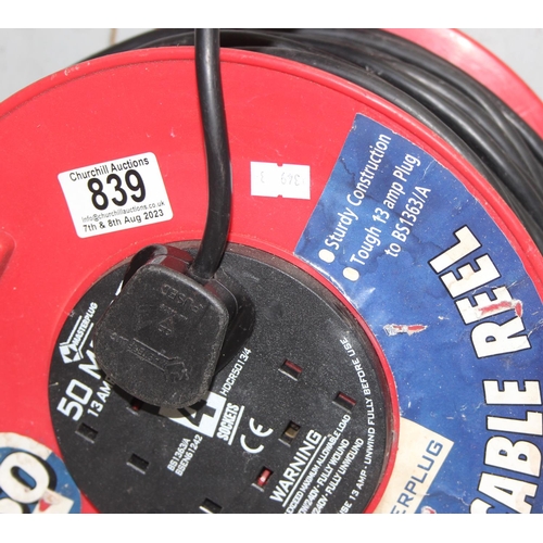 Masterplug Heavy duty 50 meter extension cable reel