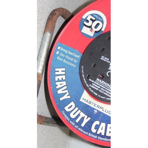 Masterplug Heavy duty 50 meter extension cable reel