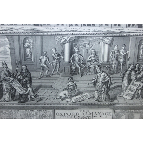 The Oxford Almanack for 1742, showing Balliol College. The lower half ...