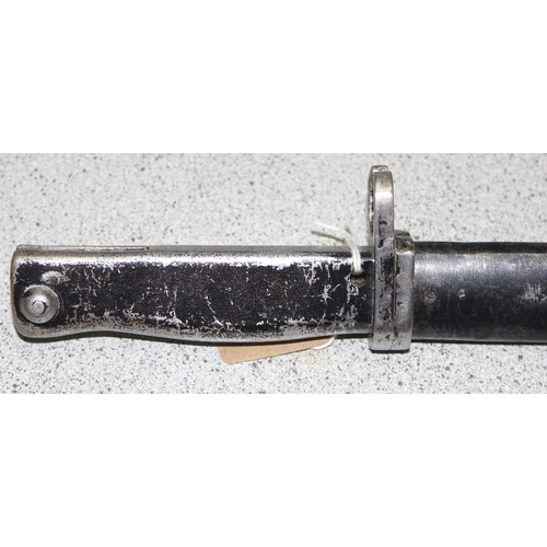 A WW2 period German Mauser bayonet with sheath and a British military ...