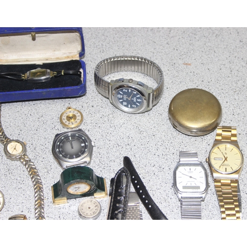 Qty of assorted vintage and later watches etc