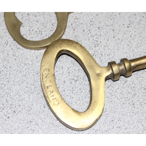 Extra large vintage heavy solid brass key possibly used as an ...