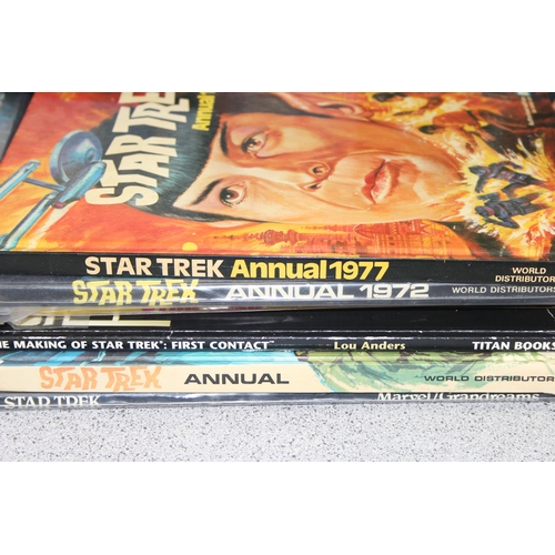 Qty of Star Trek themed books, mostly annuals