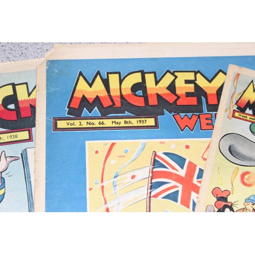8 rare and early Mickey Mouse Weekly magazines or comics to inc Vol 1 ...