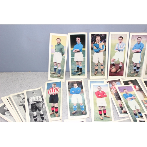 A large qty of 1920's and 1930's Topical Times football related cards ...