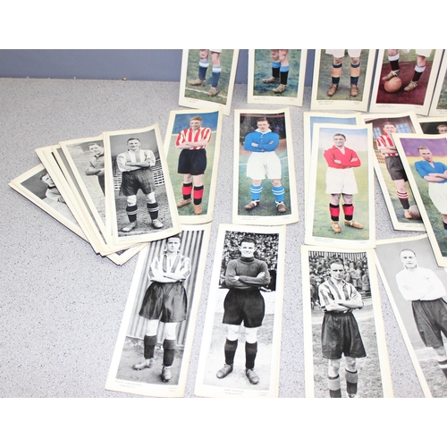 A large qty of 1920's and 1930's Topical Times football related cards ...