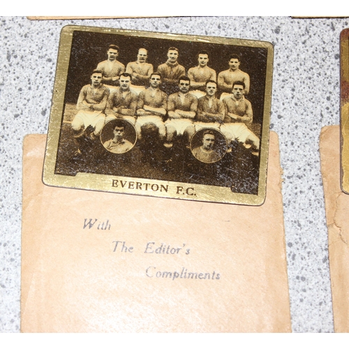 A large qty of 1920's and 1930's Topical Times football related cards ...