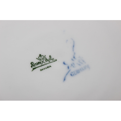 2 large Rosenthal chargers (1 a/f), tiles, slipware dish (6)