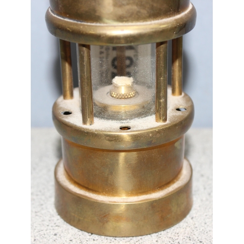 2 small miner's style lamps, tallest approx 16cm