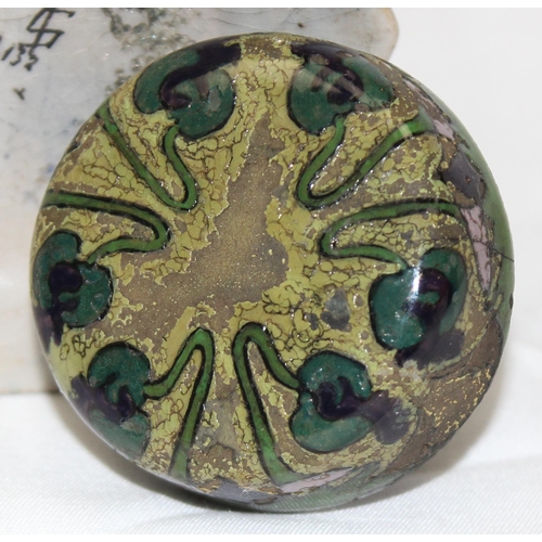 A rare Art Nouveau period Rozenburg Den Haag hexagonal pottery inkwell ...
