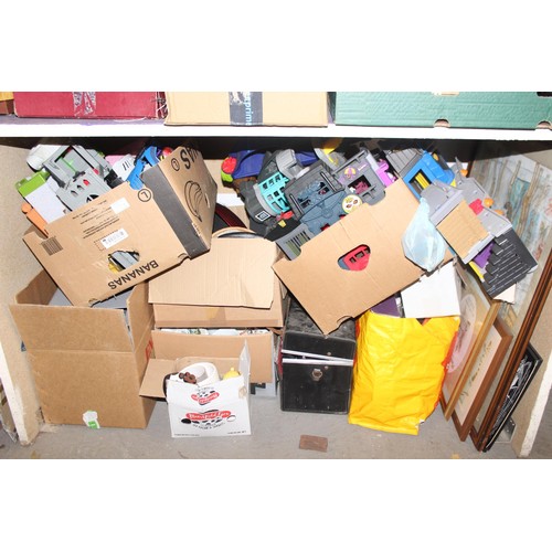 A large qty of assorted unsorted misc items, the whole of bay 20!