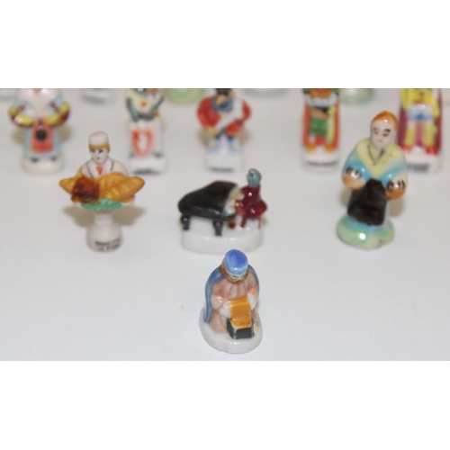 Large qty of vintage French porcelain Feves figurines for cake decoration