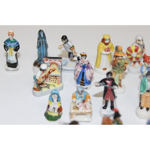 Large qty of vintage French porcelain Feves figurines for cake decoration