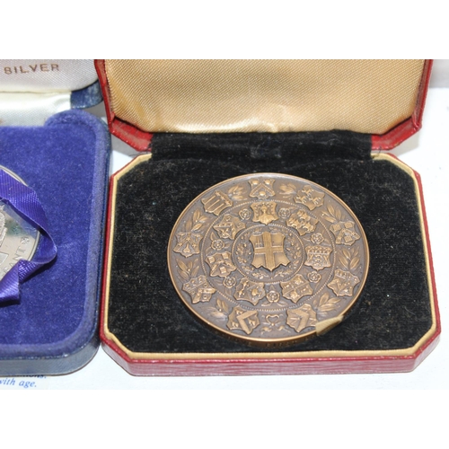 Qty of assorted antique and vintage medallions to inc a 1897 Paris ...