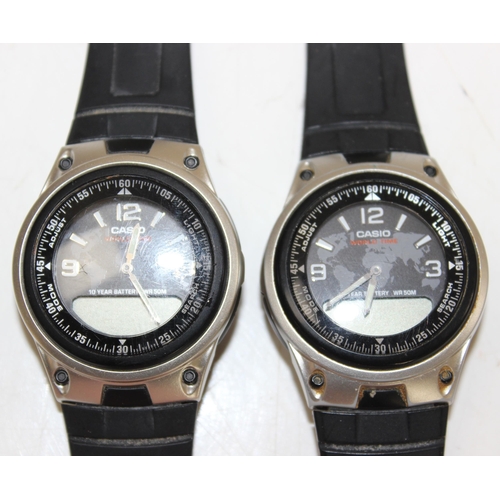 7 assorted vintage Casio watches to inc Telememo 30, 3442, 1950, 2572 ...