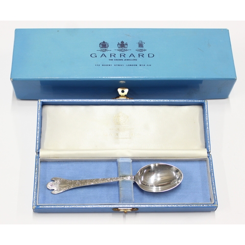 Garrard & Co, a copy of the 1686 "Trifid" spoon with rat-tail back ...