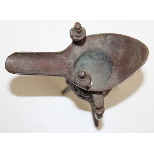 A Chinese metal libation cup, Chueh type of Shang Dynasty style, made ...