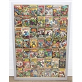 Marvel comics display poster in silver coloured frame, 97cm x 66cm
