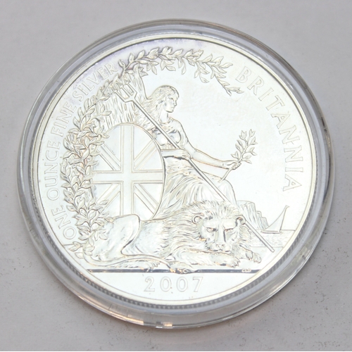 British Silver Coins - 2007 one ounce fine silver Britannia coin, in ...