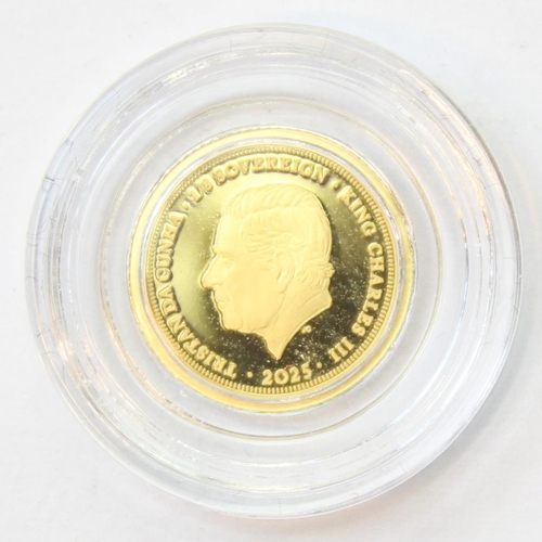 2025 24ct gold (.9999) Winston Churchill one eighth of a Sovereign coin ...