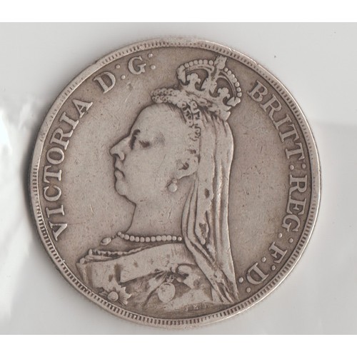 British Silver Coins - Queen Victoria (1837-1901) 1890 silver crown ...