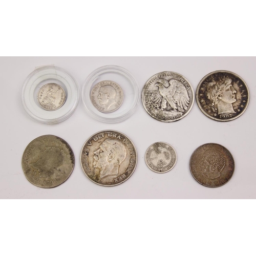 Qty of assorted mixed world and British coins all with silver content ...