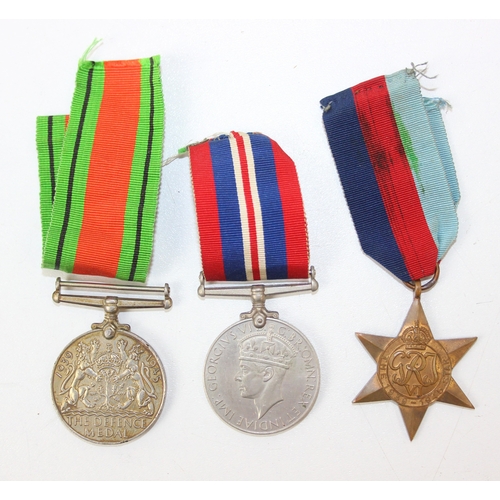 WW2 medals - a boxed set of medals in original card box, the card box ...