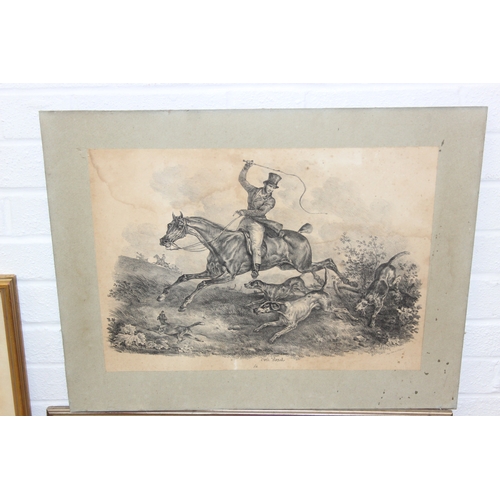 A large qty of assorted pictures to inc a print of an old map of Dublin ...