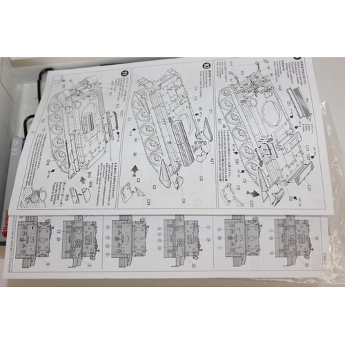 Three assorted tank related model kits, tow Tamiya & one Revell [3]