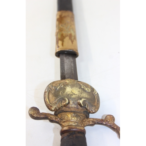 A Serbian military dress sword with clam-shell guard, with Serbian ...