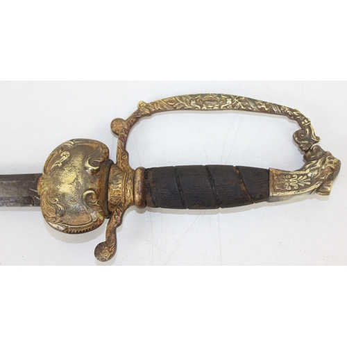 A Serbian military dress sword with clam-shell guard, with Serbian ...