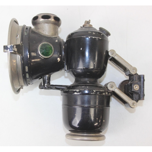 Three vintage cycle lamps to inc a Lucas Aceta Major, Lucas Pathfinder ...