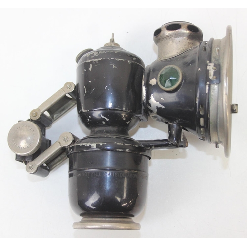 Three vintage cycle lamps to inc a Lucas Aceta Major, Lucas Pathfinder ...