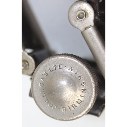 Three vintage cycle lamps to inc a Lucas Aceta Major, Lucas Pathfinder ...
