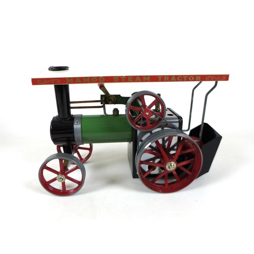 A Mamod traction engine T.E1A, together with a Meccano Stream engine ...
