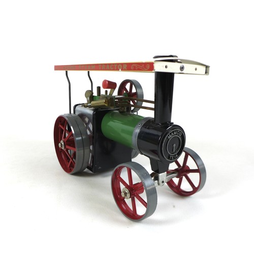 A Mamod traction engine T.E1A, together with a Meccano Stream engine ...