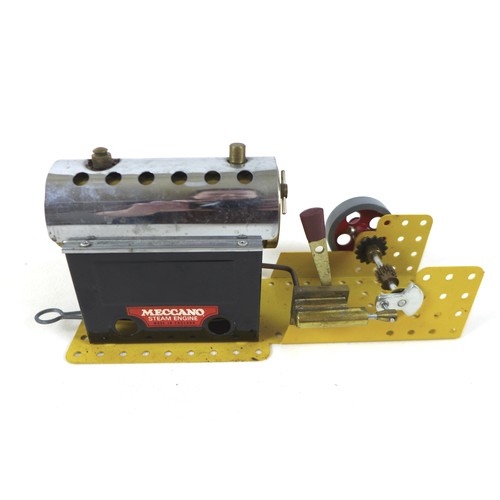 A Mamod traction engine T.E1A, together with a Meccano Stream engine ...