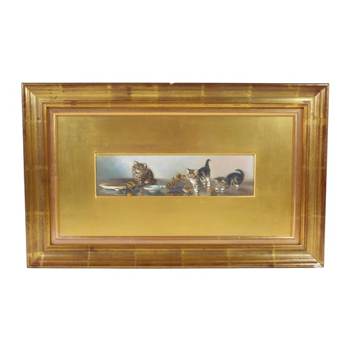 Ada Elizabeth Tucker (British, 1879-1898): 'Kittens at Play', oil on ...