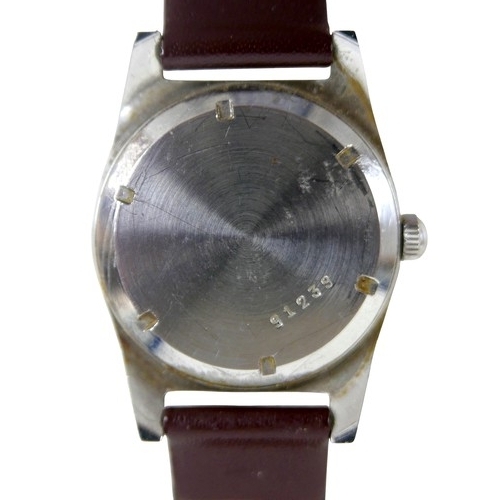 Two gentleman's wristwatches, comprising a Bucherer gold plated Incabloc manual wind watch, with 'be