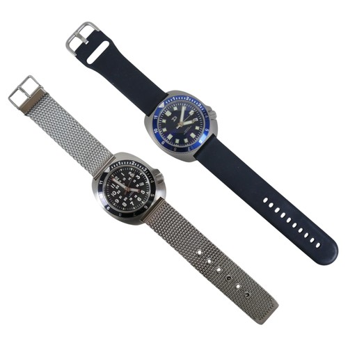 Two TC-9 Turtle gents automatic divers watches with Titanium and ...