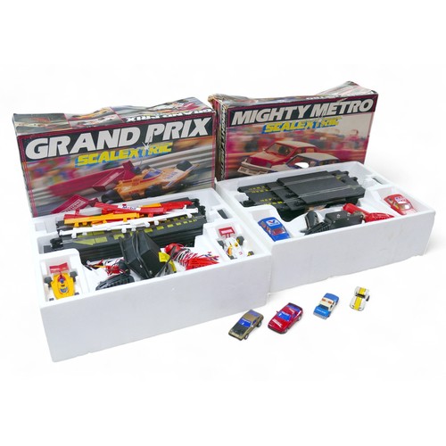 Two boxed sets of Scalextric, comprising Mighty Metro and Grand Prix ...