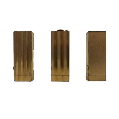 Three Dunhill butane gas lighters one boxed.(3)