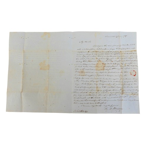 1837 letter from Cornwall, Jamaica, to Spanish Town, Jamaica, 6th June ...